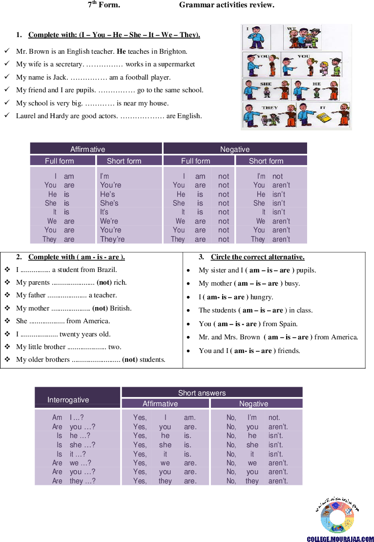 Grammar activities review